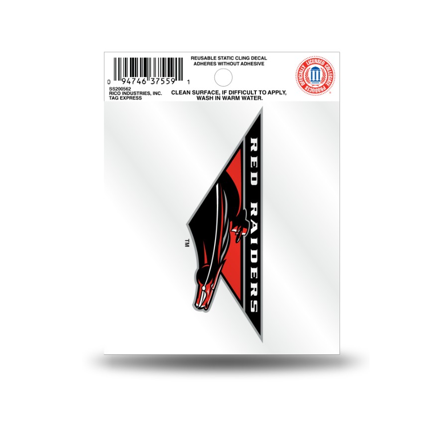 Texas Tech University Red Raiders Triangle Logo - Static Cling at ...