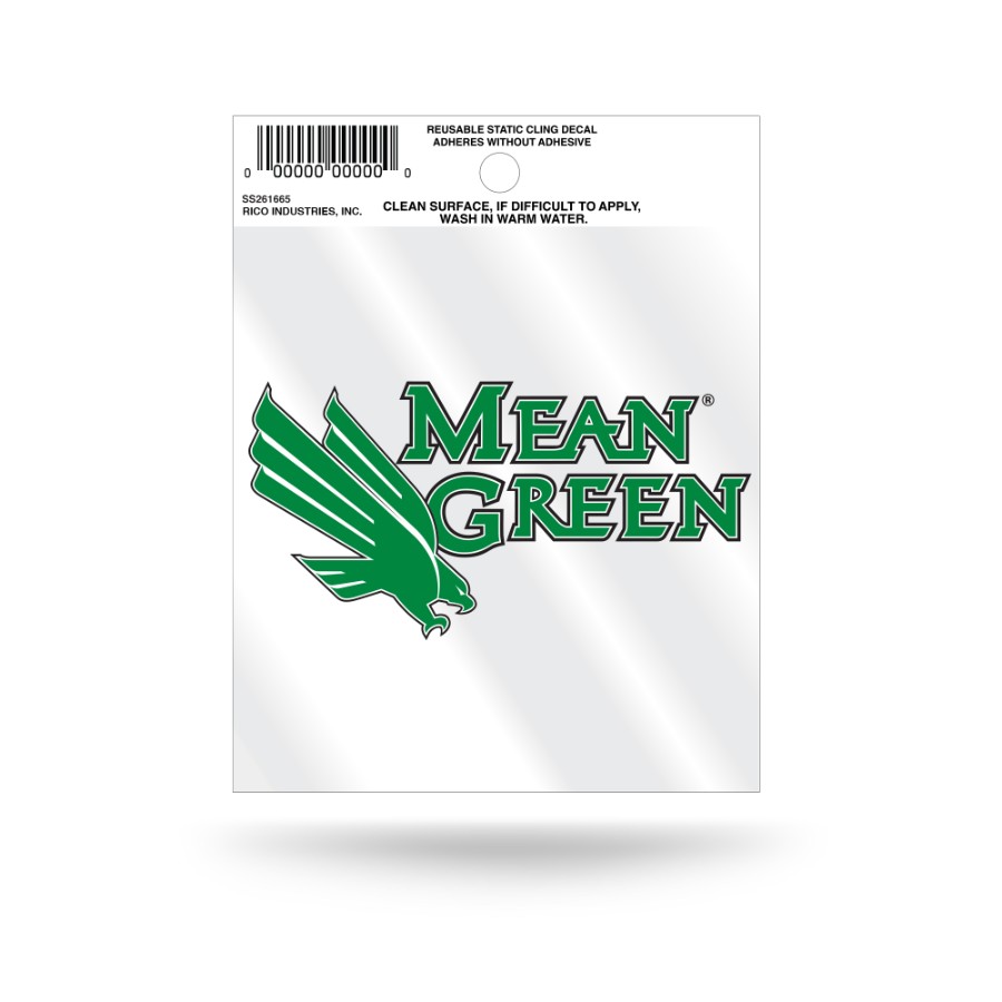 University Of North Texas Mean Green Logo - Static Cling at Sticker Shoppe