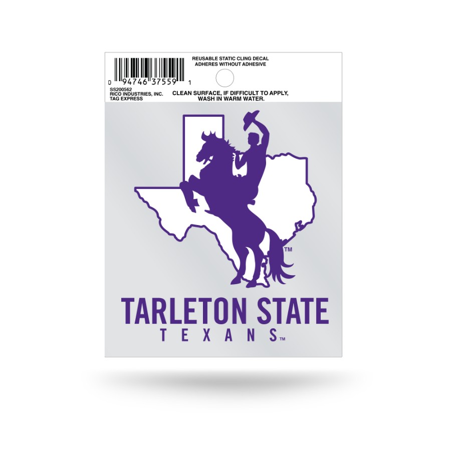 Tarleton State University Texans Script Logo - Static Cling at Sticker ...