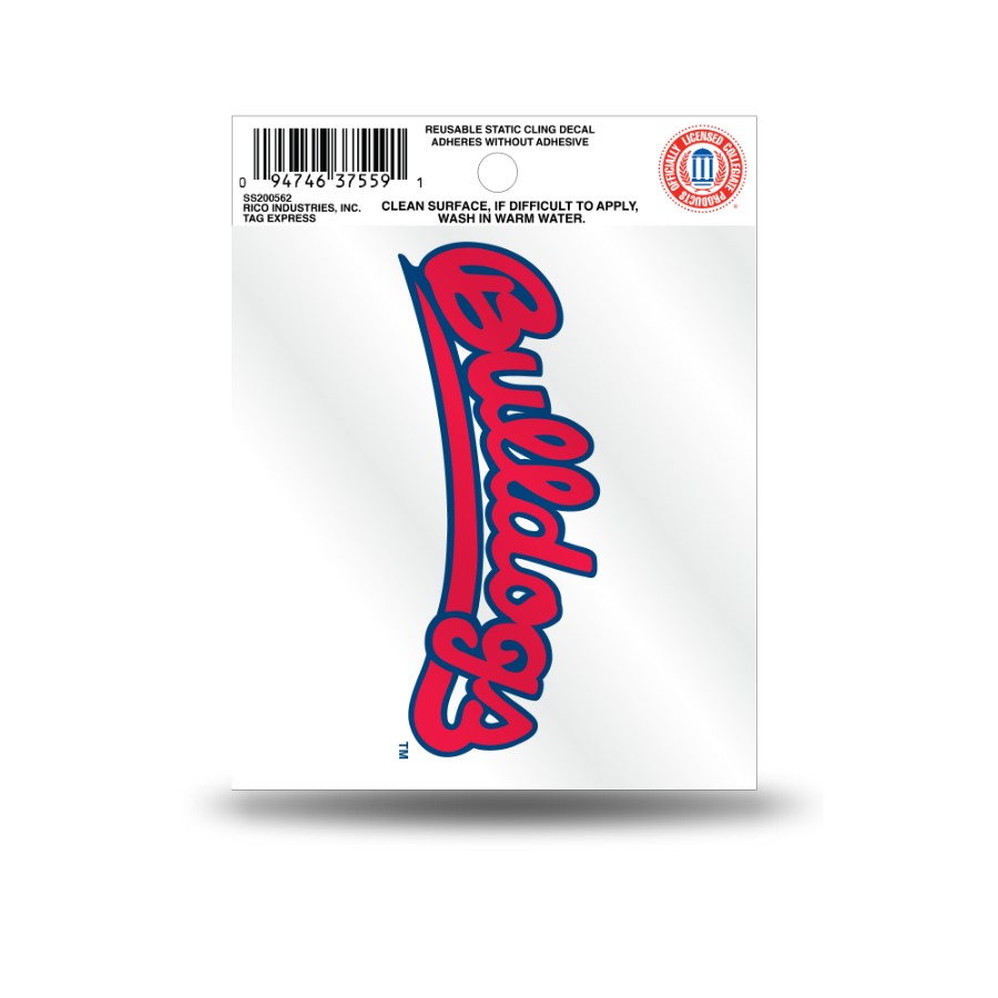Fresno State University Bulldogs Script Logo - Static Cling at Sticker ...