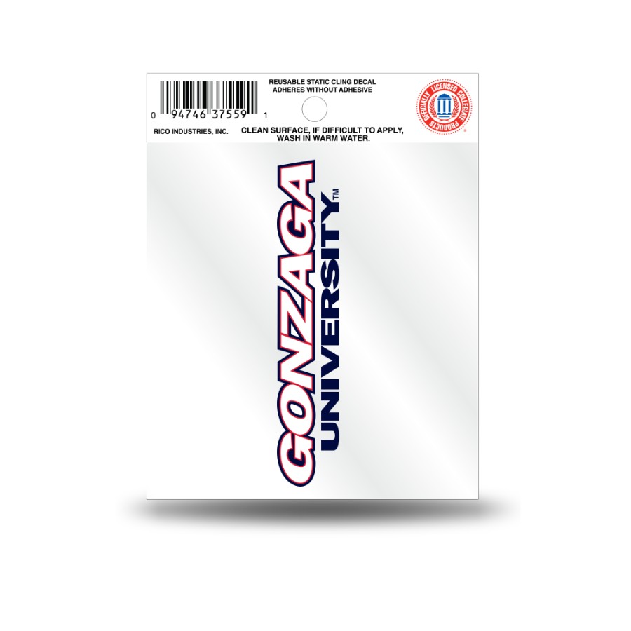 Gonzaga University Bulldogs Script Logo - Static Cling at Sticker Shoppe
