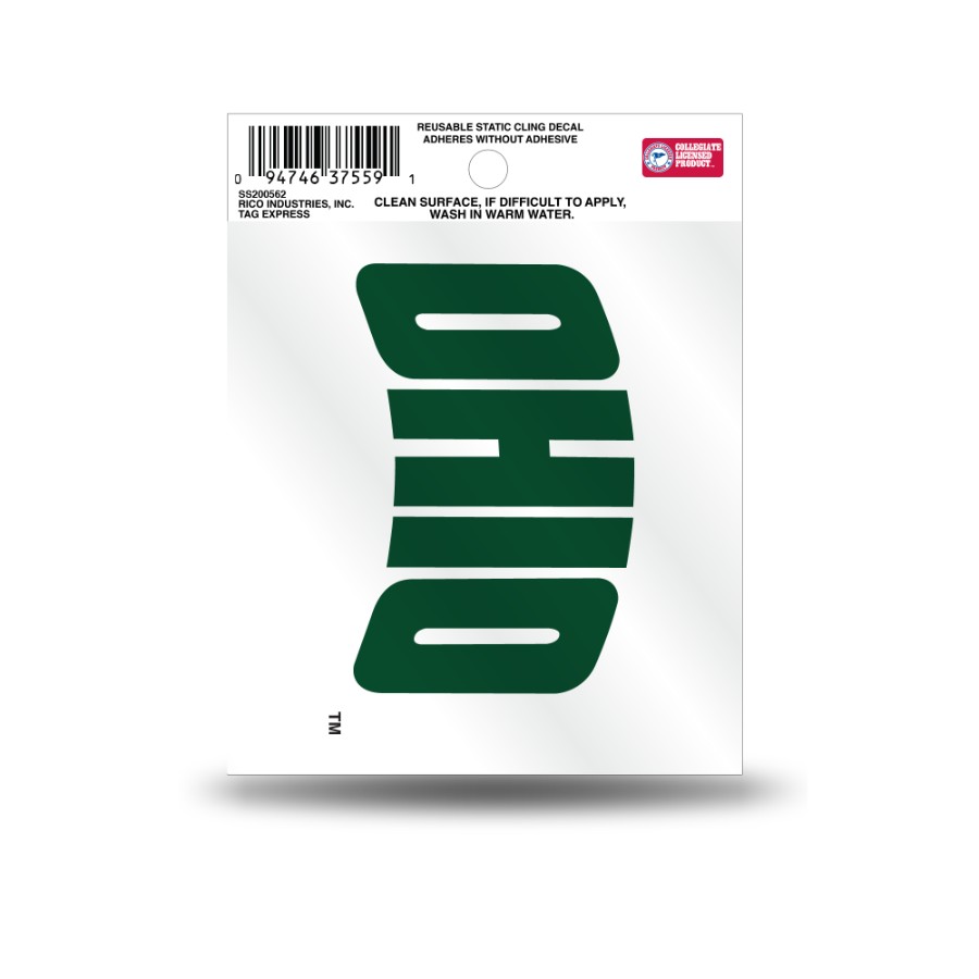 Ohio University Bobcats Script Logo - Static Cling at Sticker Shoppe