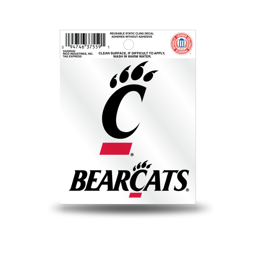 University Of Cincinnati Bearcats Logo - Static Cling at Sticker Shoppe