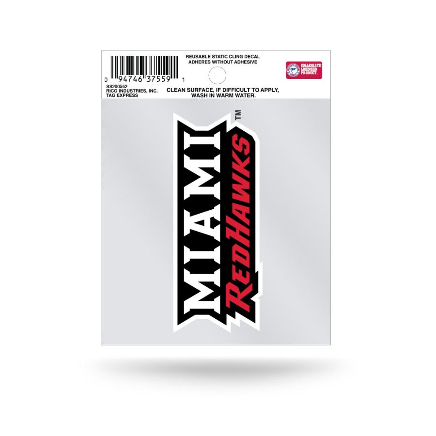 Miami University Redhawks Logo - Static Cling at Sticker Shoppe