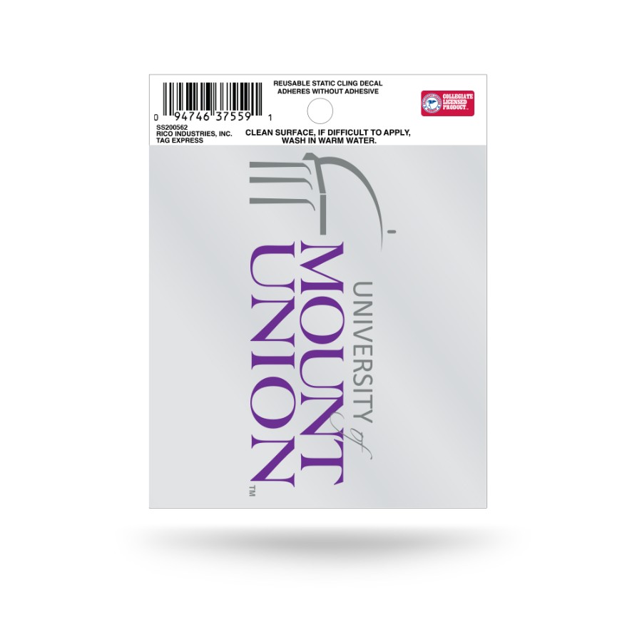 University Of Mount Union Purple Raiders Script Logo - Static Cling at ...