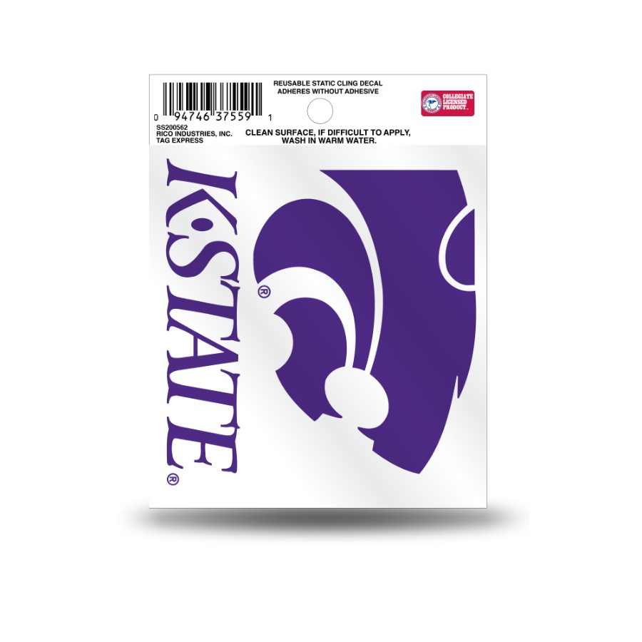 Kansas State University Wildcats Logo - Static Cling at Sticker Shoppe