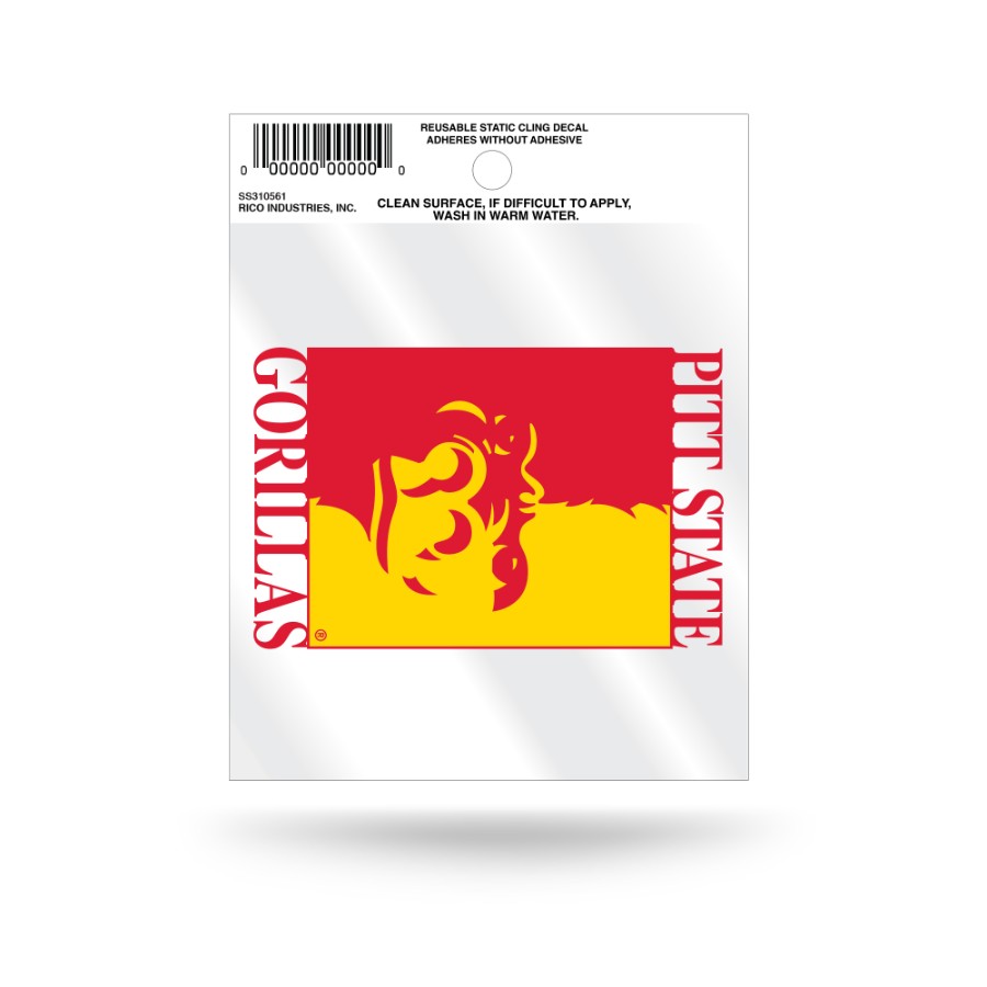Pittsburg State University Gorillas Script Logo - Static Cling at ...