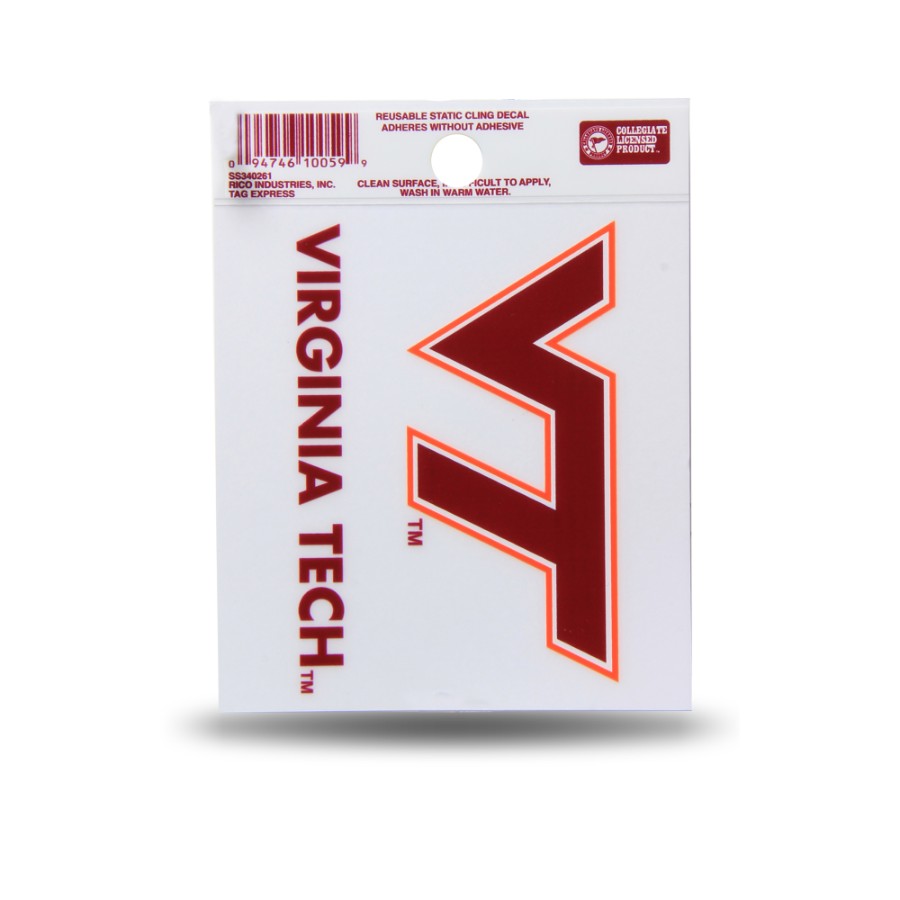 Virginia Tech Hokies Logo - Static Cling at Sticker Shoppe