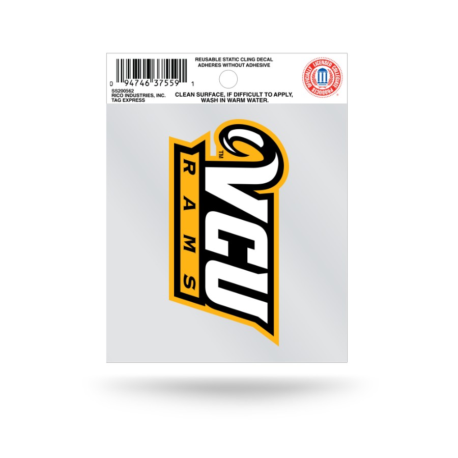 Virginia Commonwealth University Rams Script Logo - Static Cling at ...