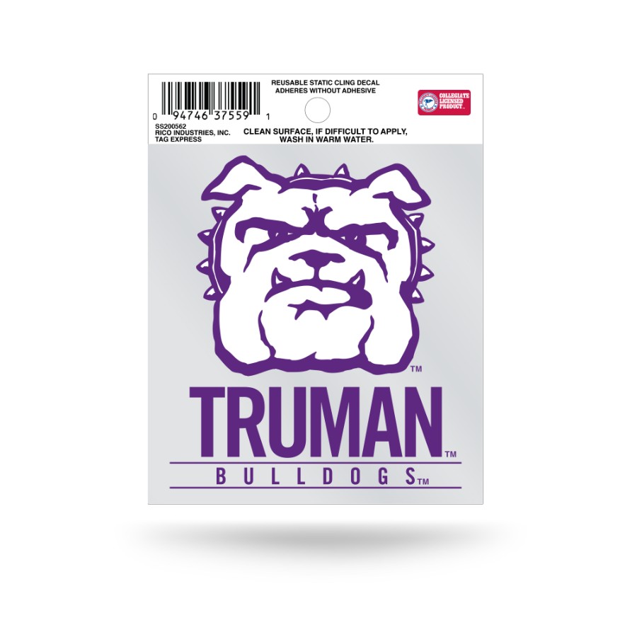 Truman State University Bulldogs Script Logo - Static Cling at Sticker ...