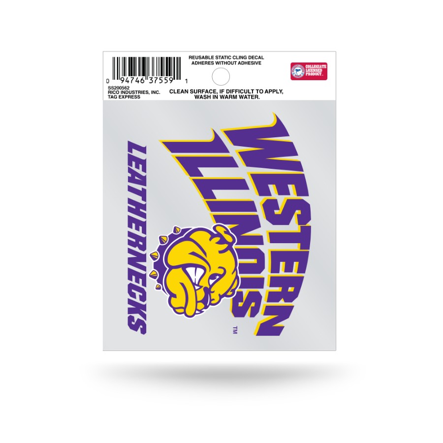 Western Illinois University Leathernecks Logo - Static Cling at Sticker ...