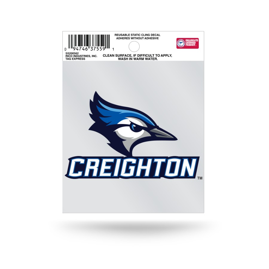 Creighton University Bluejays Script Logo - Static Cling at Sticker Shoppe