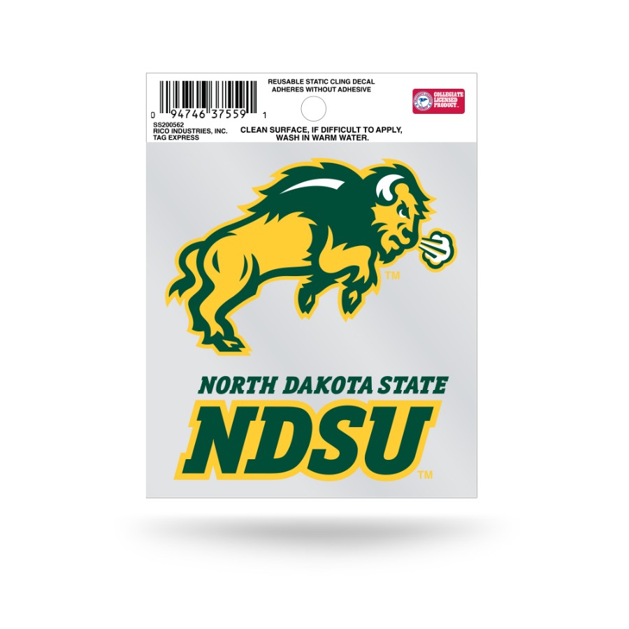 North Dakota State University Bison Logo - Static Cling at Sticker Shoppe