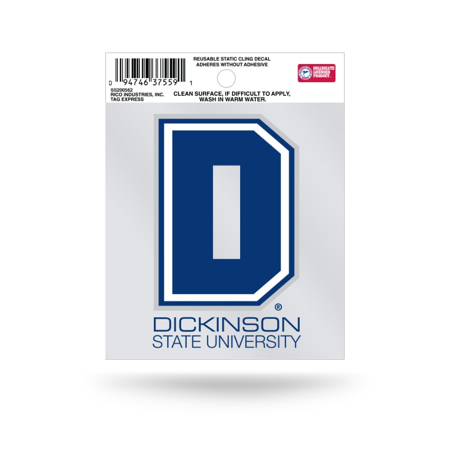 Dickinson State University Blue Hawks Script Logo - Static Cling at ...