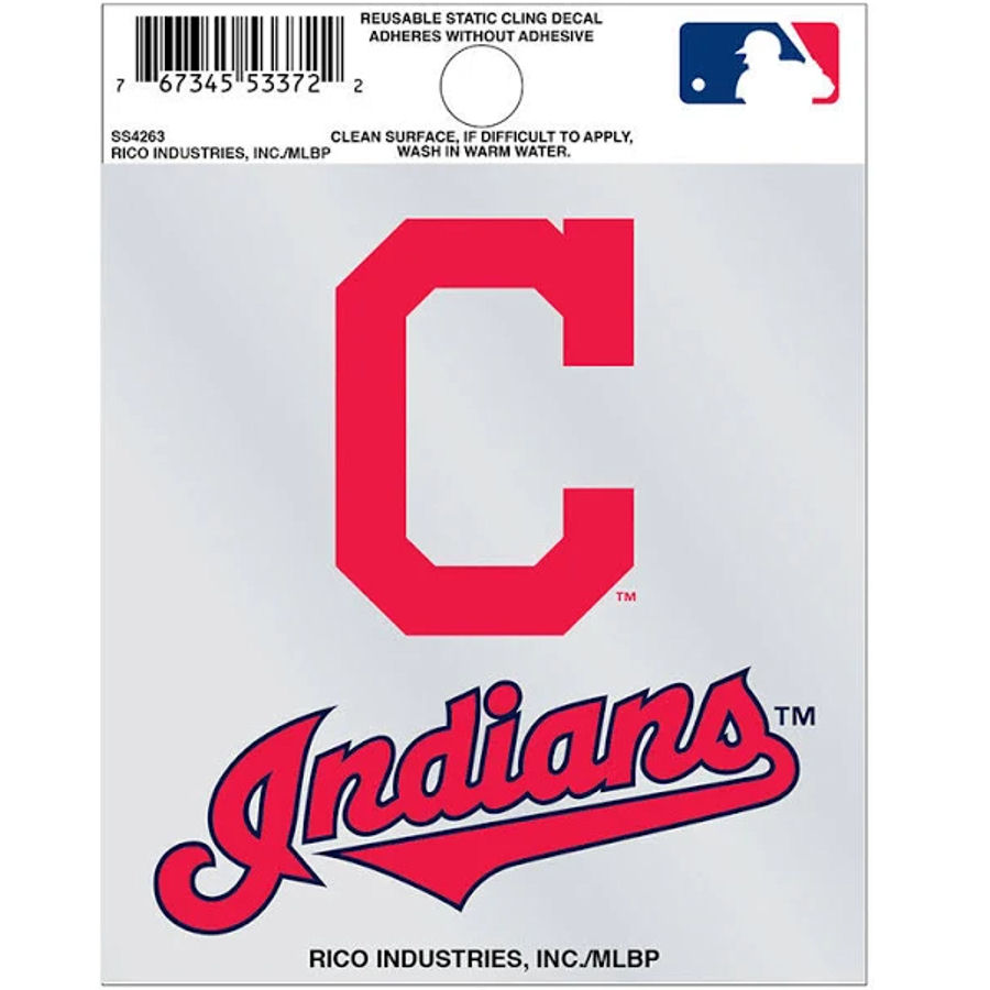 Cleveland Indians Script Logo - Static Cling at Sticker Shoppe