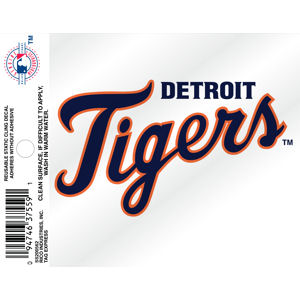 Detroit Tigers Script Logo - Static Cling at Sticker Shoppe