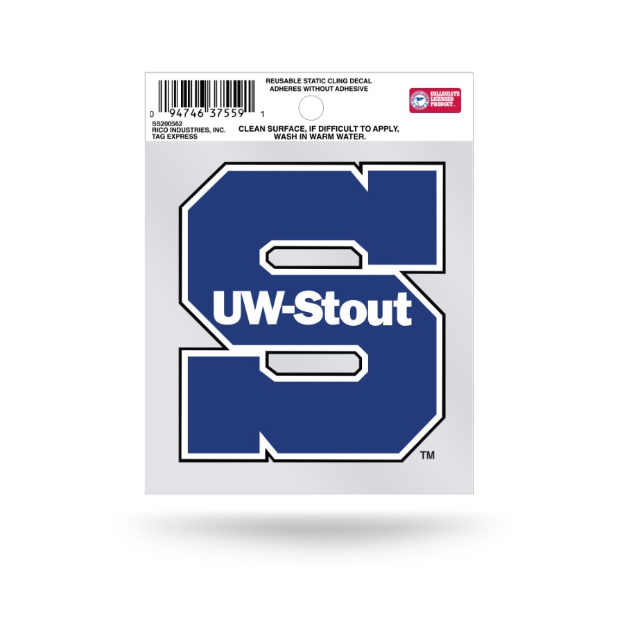 University Of Wisconsin-Stout Blue Devils Logo - Static Cling at ...