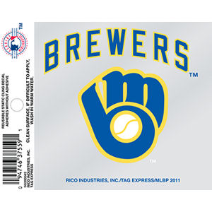 Milwaukee Brewers Retro Logo - Static Cling at Sticker Shoppe