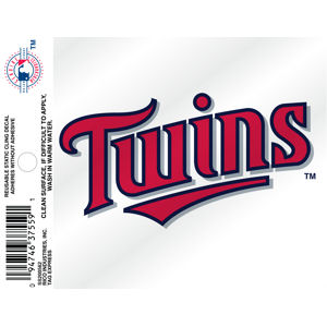 Minnesota Twins Script Logo - Static Cling at Sticker Shoppe