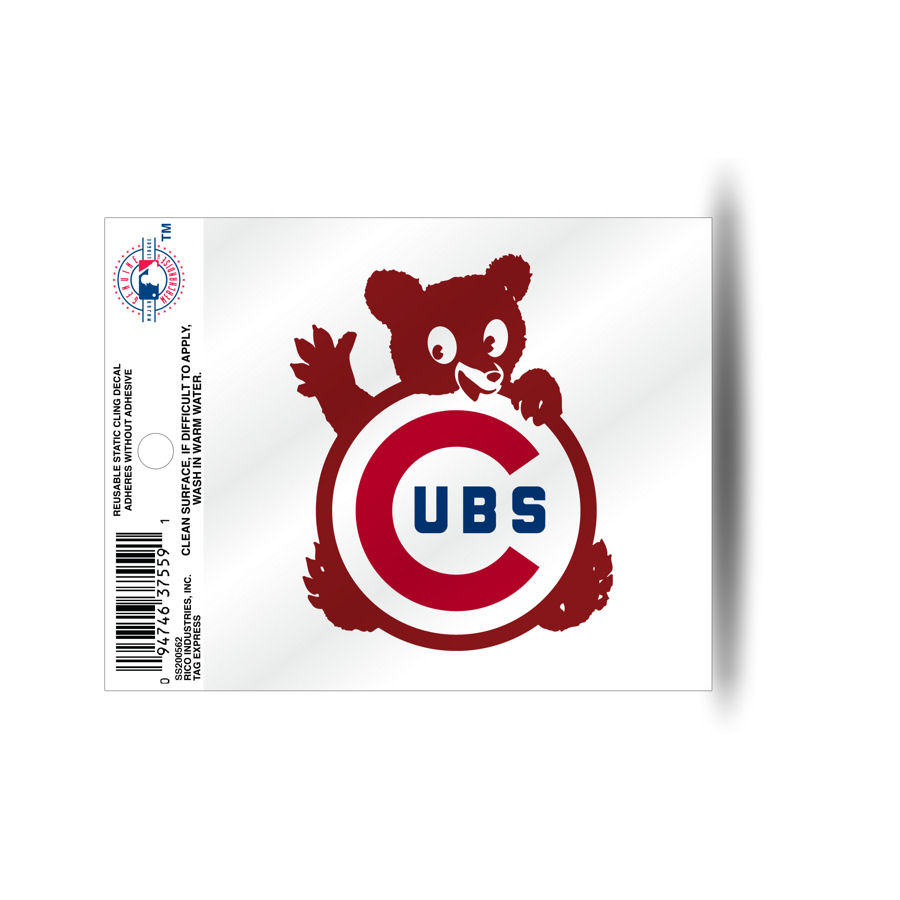Chicago Cubs Retro Logo - Static Cling at Sticker Shoppe