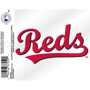Cincinnati Reds Script Logo - Static Cling at Sticker Shoppe
