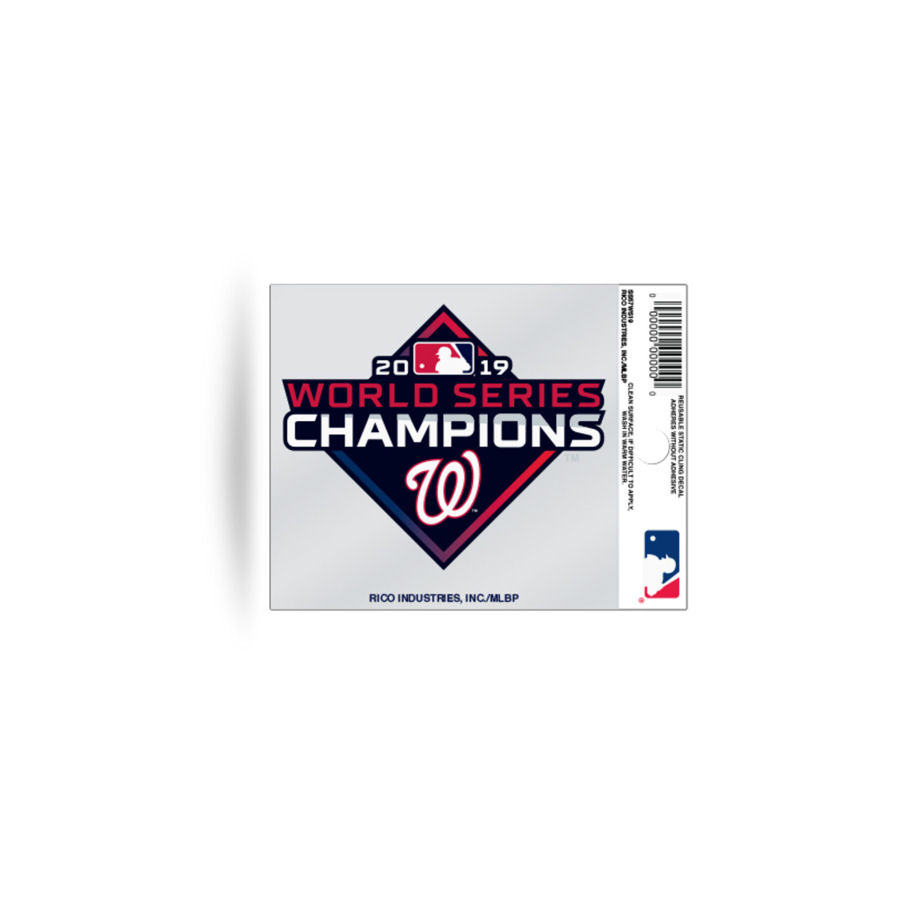 Washington Nationals 2019 World Series Champions - Static Cling at ...