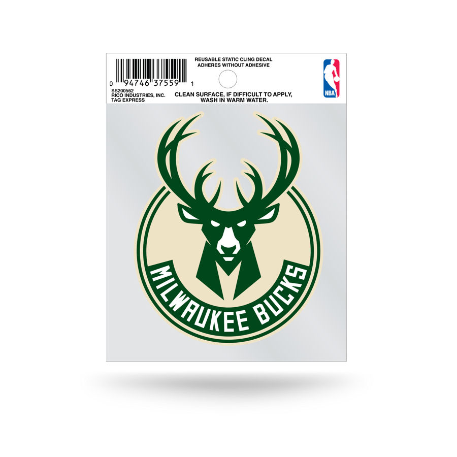 Milwaukee Bucks Logo - Static Cling at Sticker Shoppe