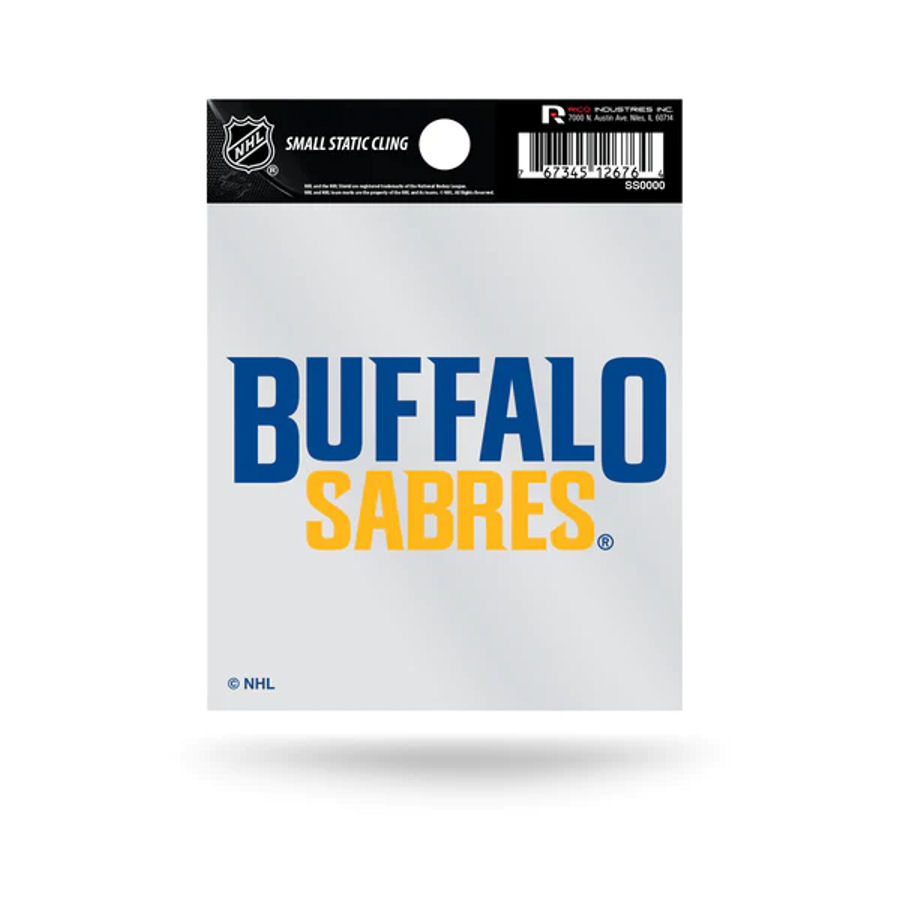 Buffalo Sabres 2020 Script Logo - Static Cling at Sticker Shoppe