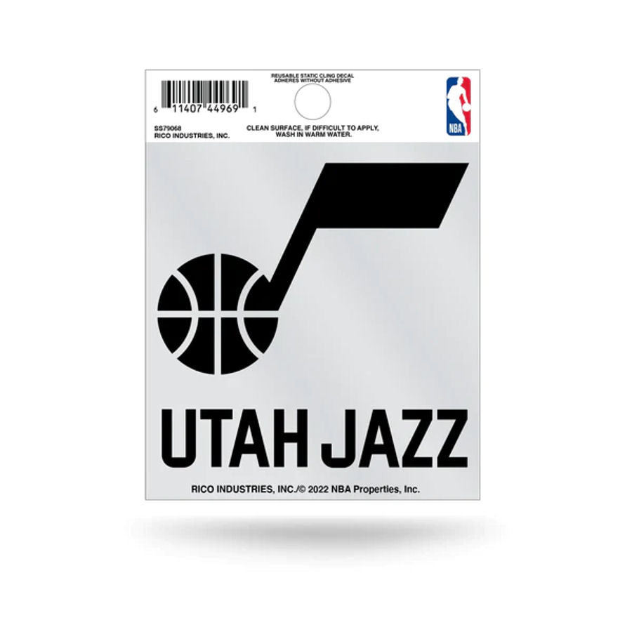 Utah Jazz Script Logo - Static Cling at Sticker Shoppe