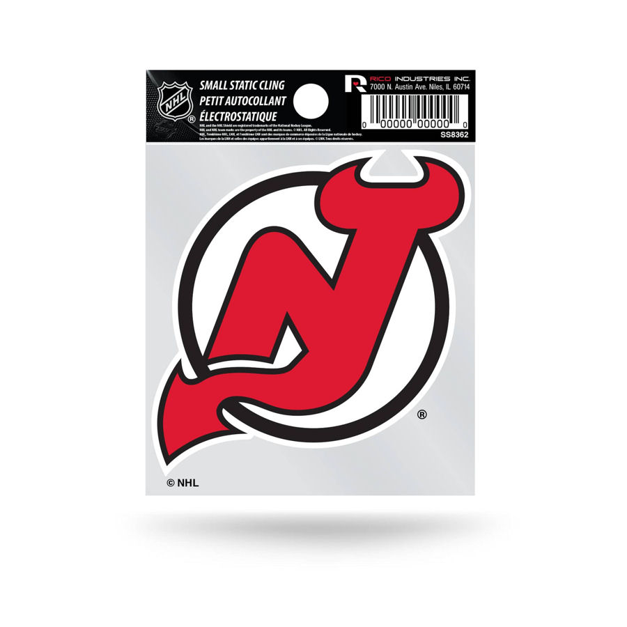 New Jersey Devils Logo - Static Cling at Sticker Shoppe
