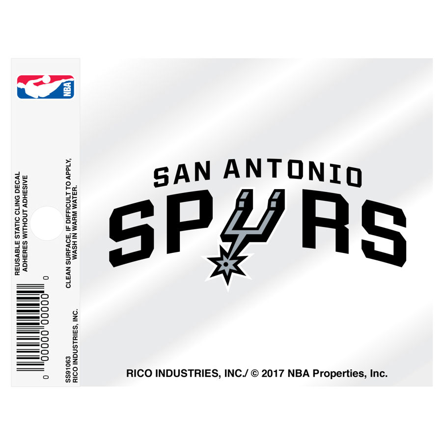 San Antonio Spurs Script Logo - Static Cling at Sticker Shoppe