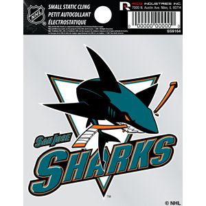 San Jose Sharks Script Logo - Static Cling at Sticker Shoppe