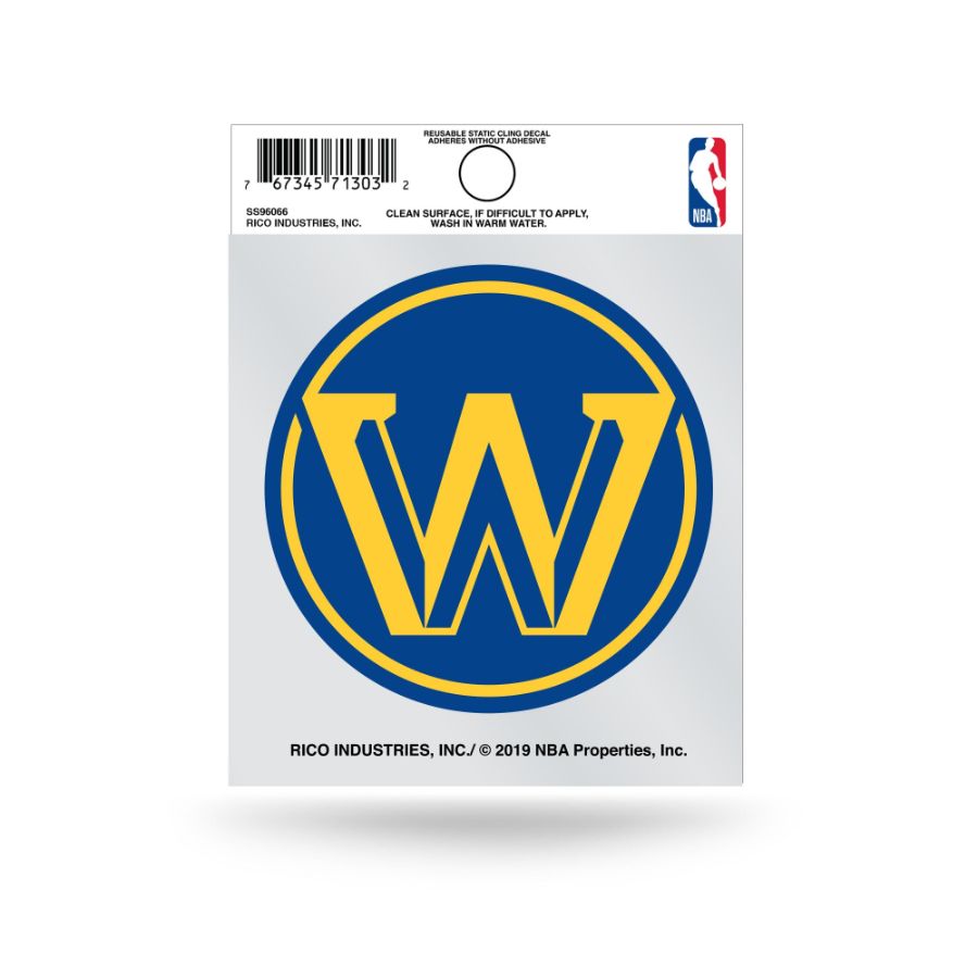 Golden State Warriors W Logo - Static Cling at Sticker Shoppe