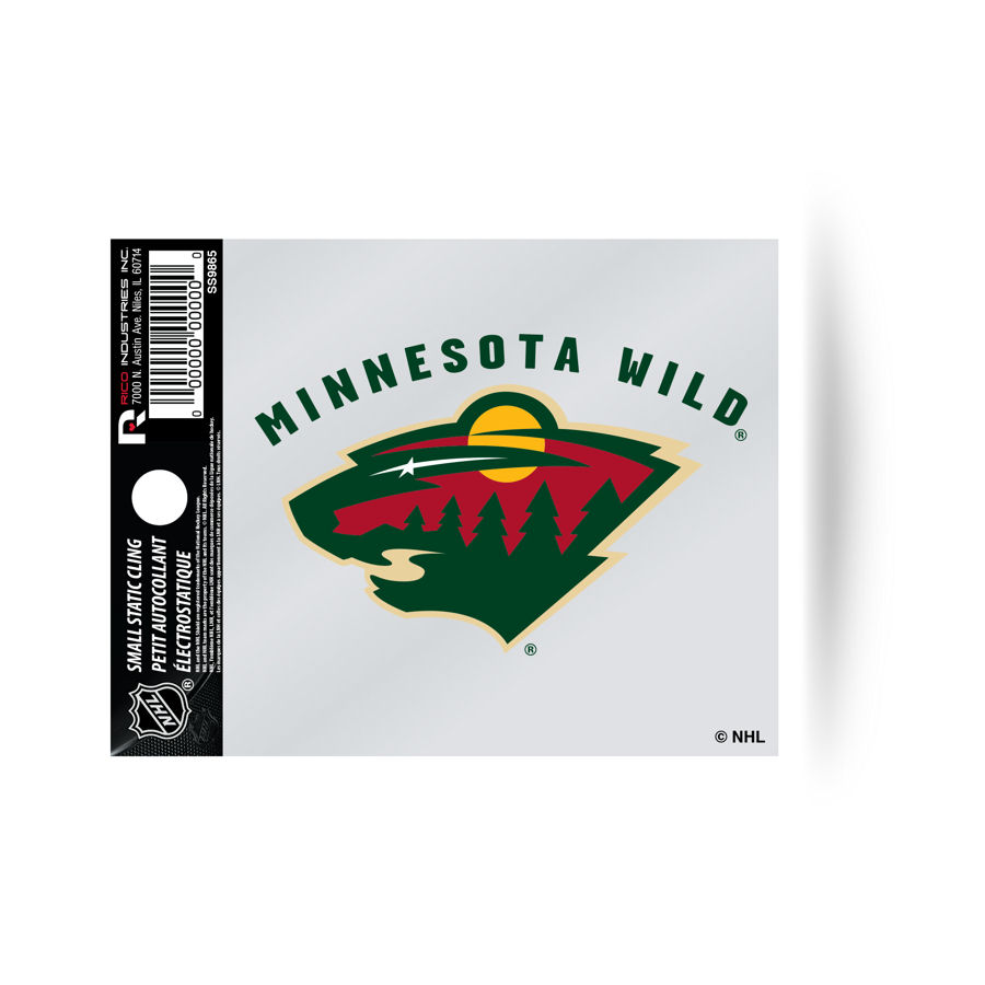 Minnesota Wild Script Logo - Static Cling at Sticker Shoppe