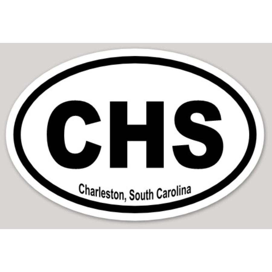 CHS Charleston South Carolina - Oval Sticker at Sticker Shoppe