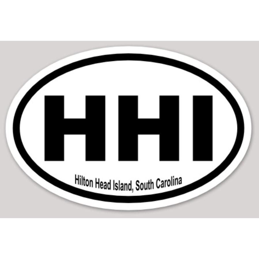 HHI Hilton Head Island South Carolina - Oval Sticker at Sticker Shoppe