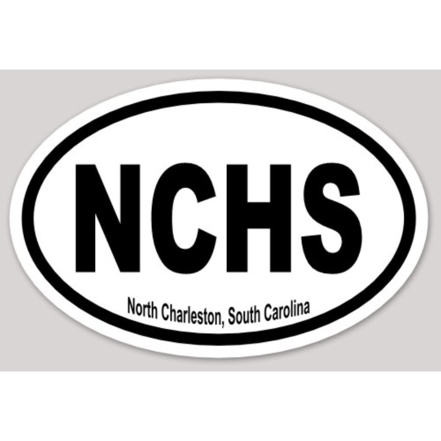 NCHS North Charleston South Carolina - Oval Sticker at Sticker Shoppe