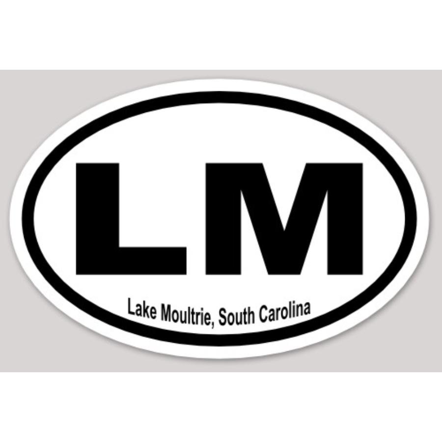 LM Lake Moultrie South Carolina - Oval Sticker at Sticker Shoppe