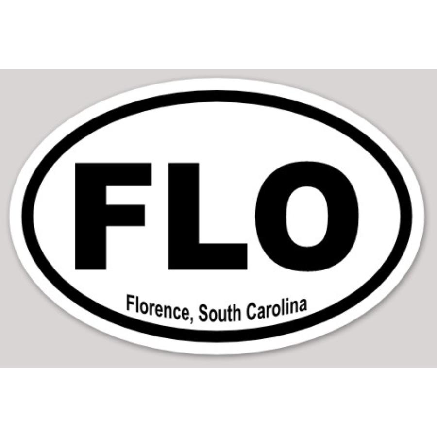 FLO Florence South Carolina - Oval Sticker at Sticker Shoppe