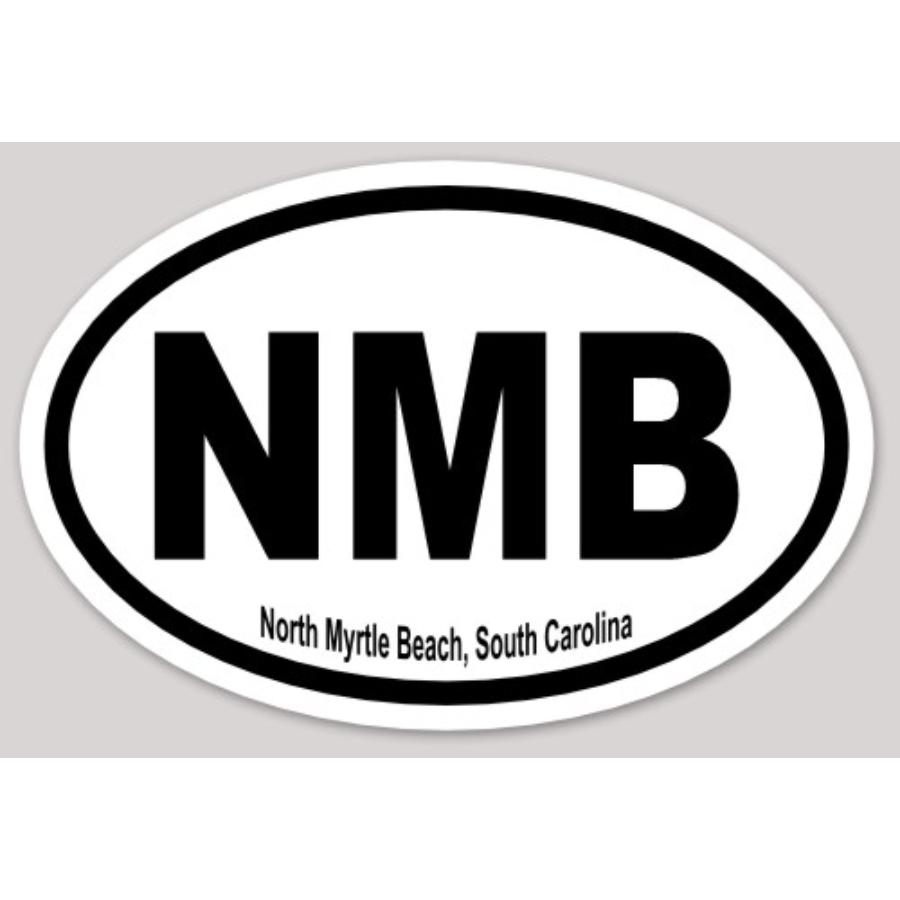 NMB North Myrtle Beach South Carolina - Oval Sticker at Sticker Shoppe