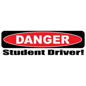 Danger Student Driver - Bumper Sticker at Sticker Shoppe