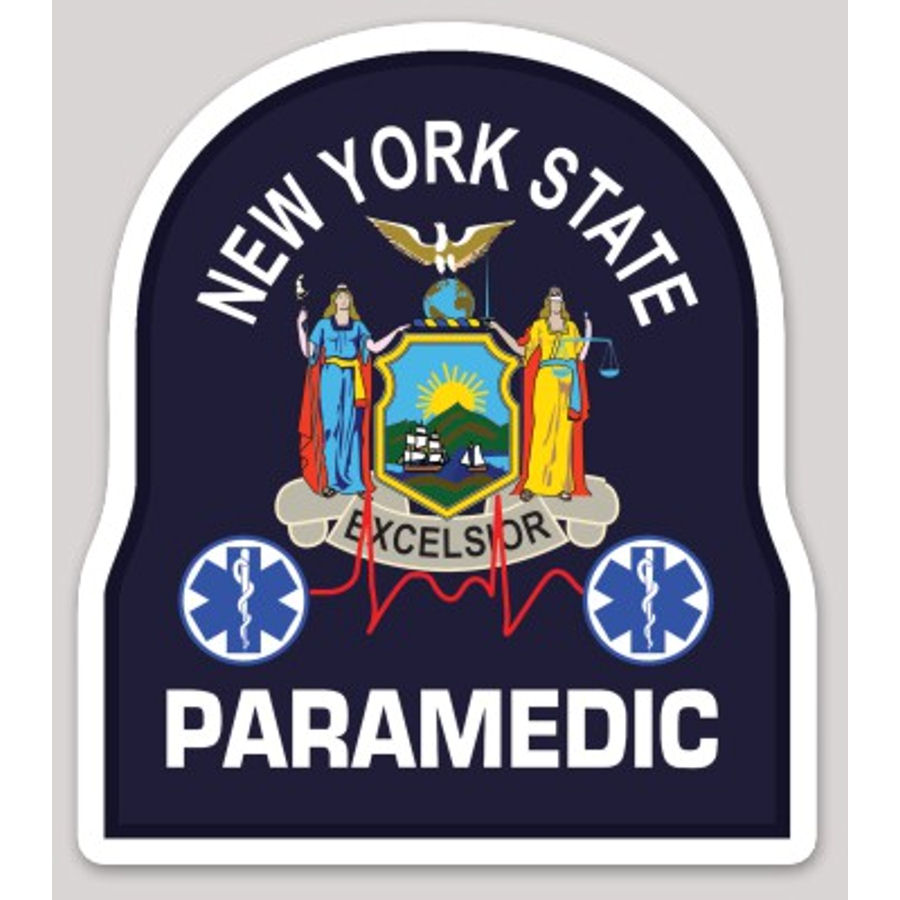 New York State Paramedic Navy - Vinyl Sticker at Sticker Shoppe