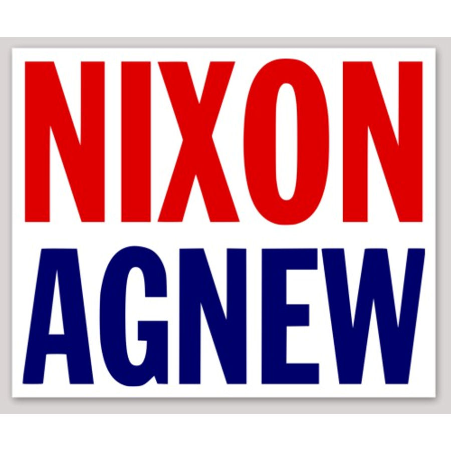 Richard Nixon Spiro Agnew Replica 1968 - Vinyl Sticker at Sticker Shoppe
