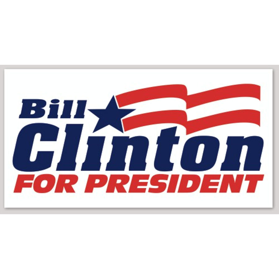 Bill Clinton For President Replica 1992 Campaign - Vinyl Sticker at ...