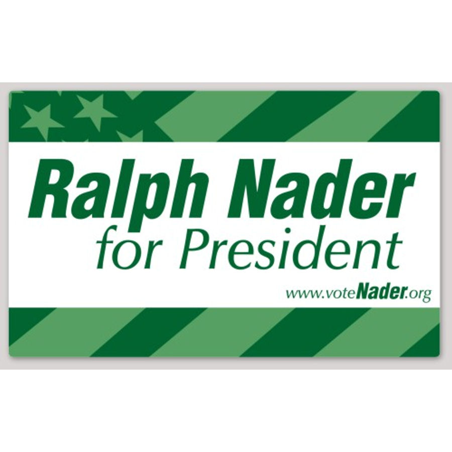 Ralph Nader For President 2004 Replica Campaign - Vinyl Sticker at ...