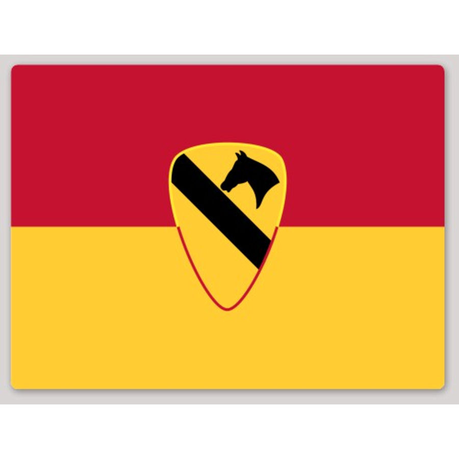 1st First Cavalry Division Flag - Vinyl Sticker at Sticker Shoppe