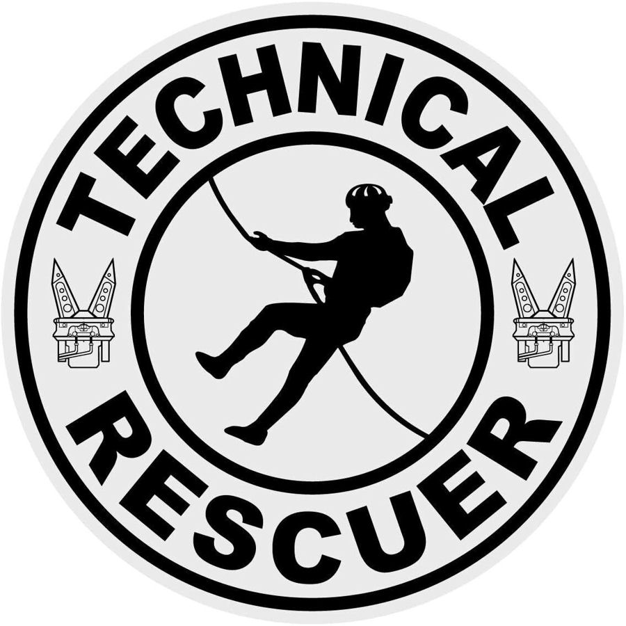 Technical Rescuer Black - Vinyl Sticker at Sticker Shoppe