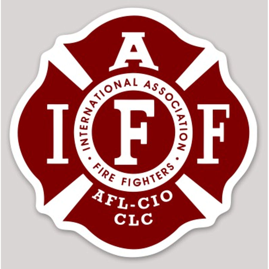 Dark Red IAFF International Association Firefighters - Vinyl Sticker at ...