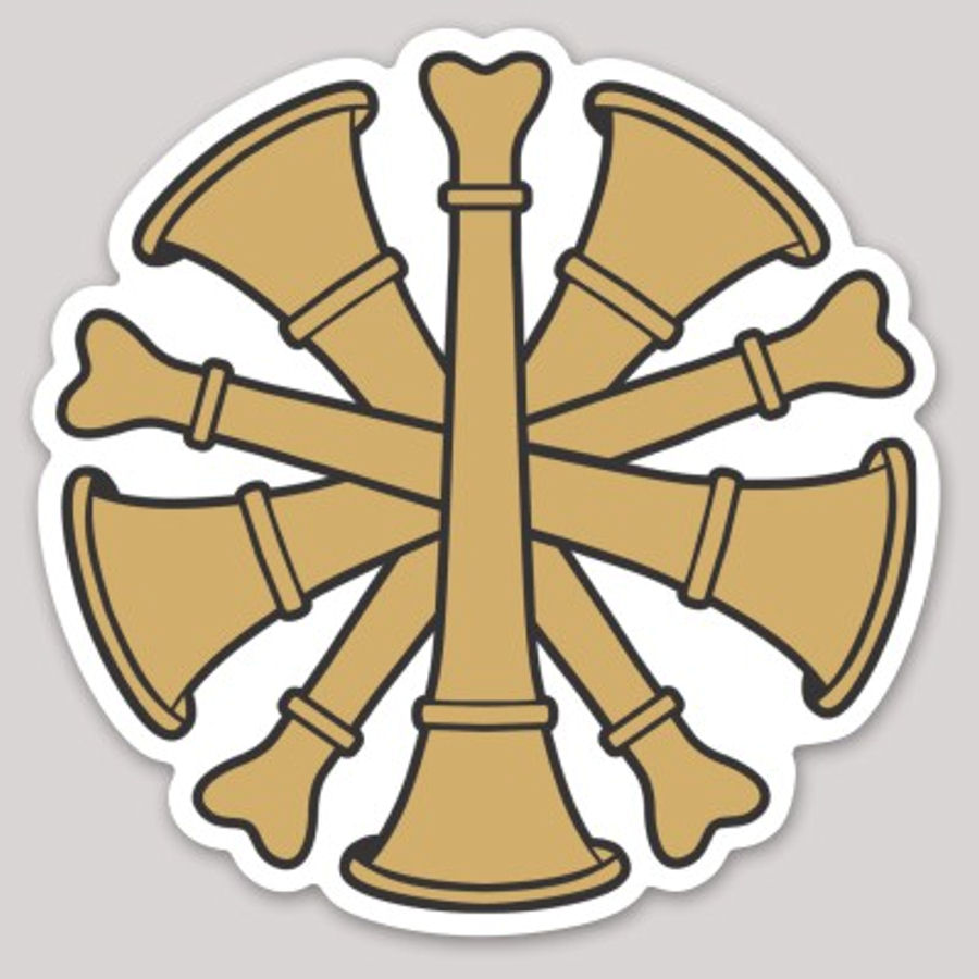 Fire Chief Gold Bugles - Vinyl Sticker at Sticker Shoppe