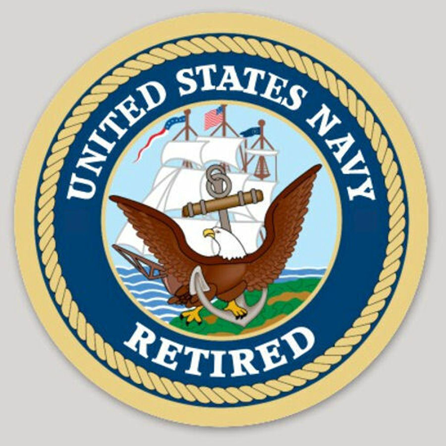 Unites States Navy Retired - Vinyl Sticker at Sticker Shoppe